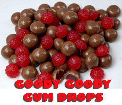 Chocolate coated Raspberry Jellies (16 x 60 Gm Bags) - Goody Goody Gum ...
