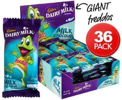 Giant Freddo Frogs Large Milk Chocolate (Box of 36) - Goody Goody Gum Drops