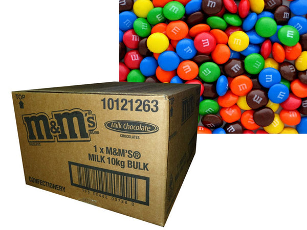 M&Ms Bulk Normal or Mini in a 10 Kg Box - Goody Goody Gum Drops