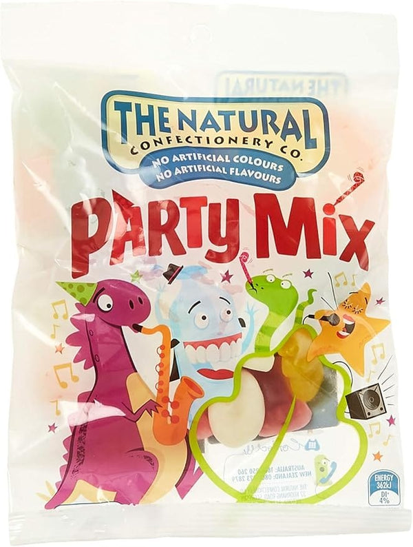 The Natural Confectionery Co PARTY MIX 100 x 50 Gm Clear Bags - Goody ...